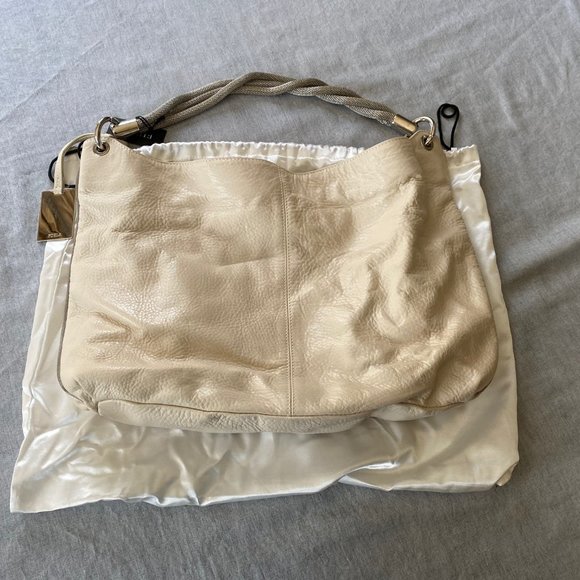Furla | Bags | Furla White Cotton Large Leather Hobo Bag | Poshmark